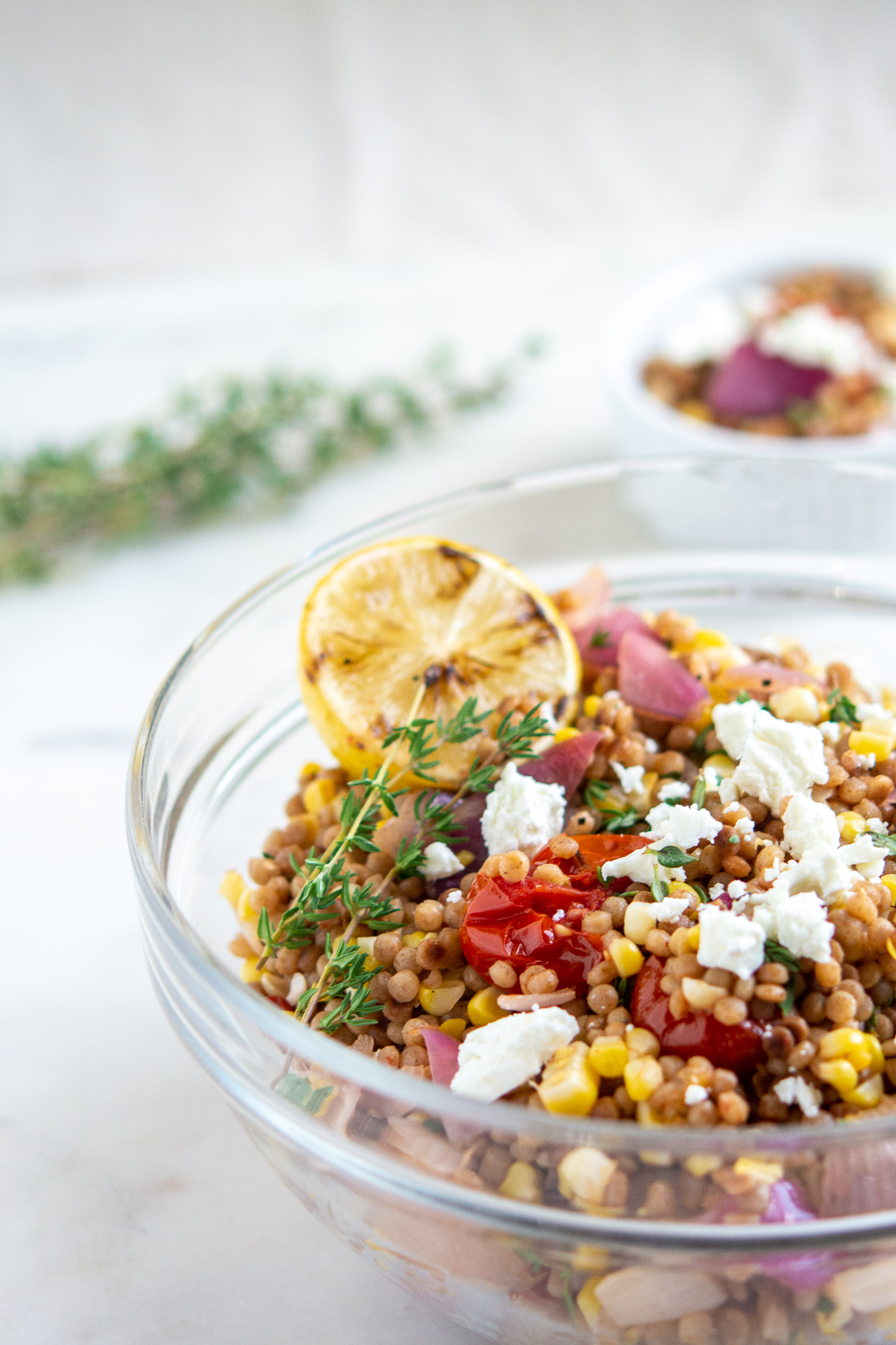 Israeli Couscous Tomato and Corn Salad with Goat Cheese - SheCooks.Design